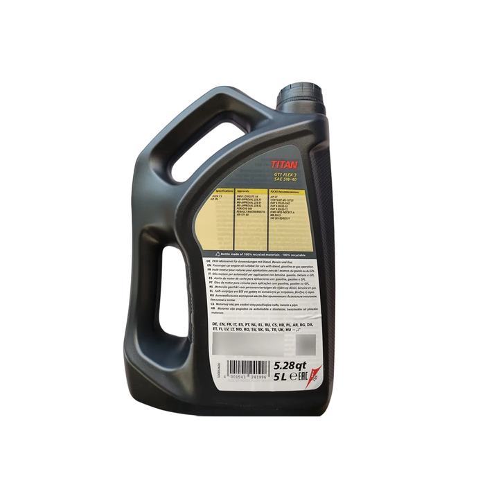 Aceite Lubricante Motor Fuchs Gt1 Flex 3 5w-40 5 Litros – 24 Volts